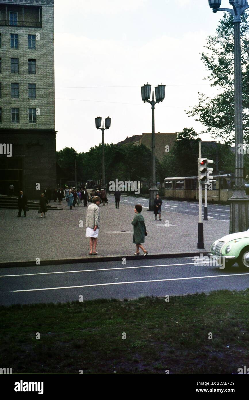 Street scene in Berlin taken in June 1965 showing the lack of traffic ...