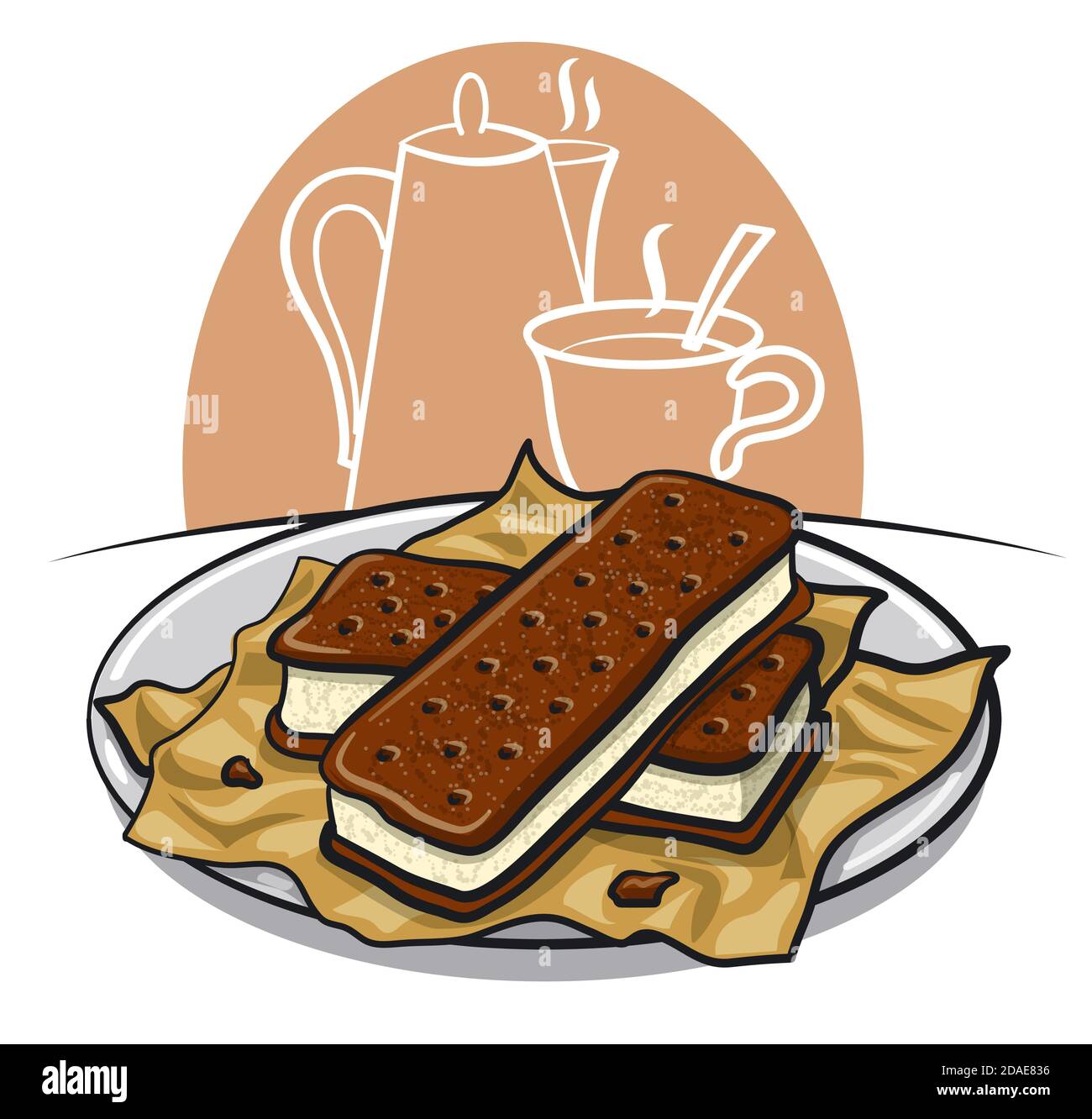 Ice cream sandwiches Stock Vector Images - Alamy