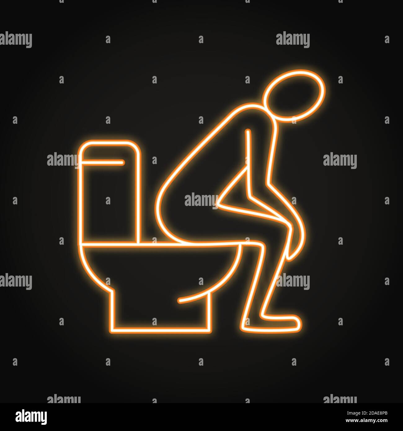 Neon diarrhea concept icon in line style Stock Vector Image & Art - Alamy