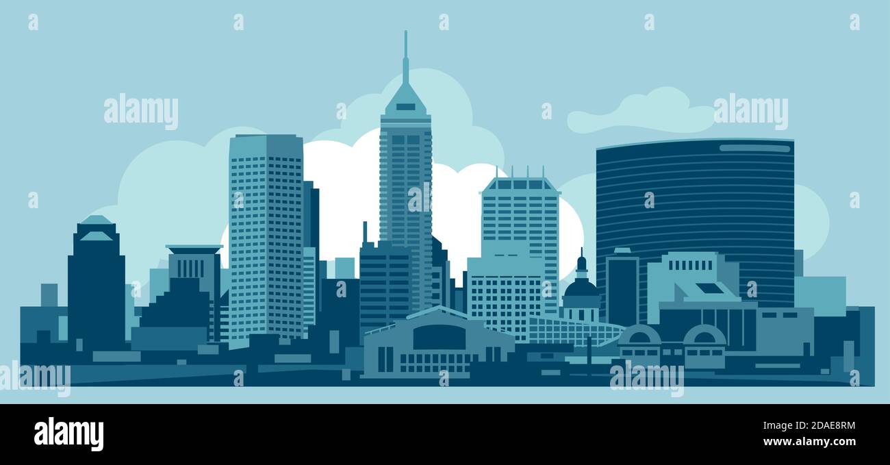 Indianapolis skyline vector illustration Stock Vector Image & Art - Alamy