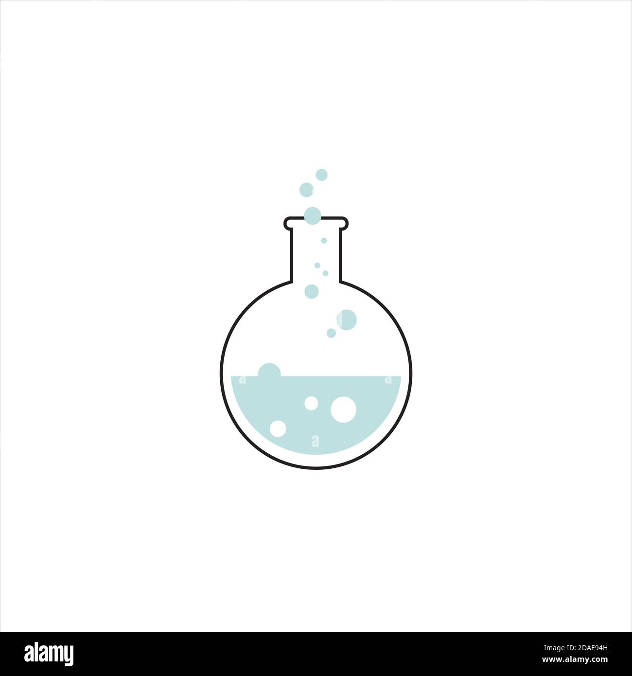 Flask reaction icon outline Stock Vector Images - Alamy