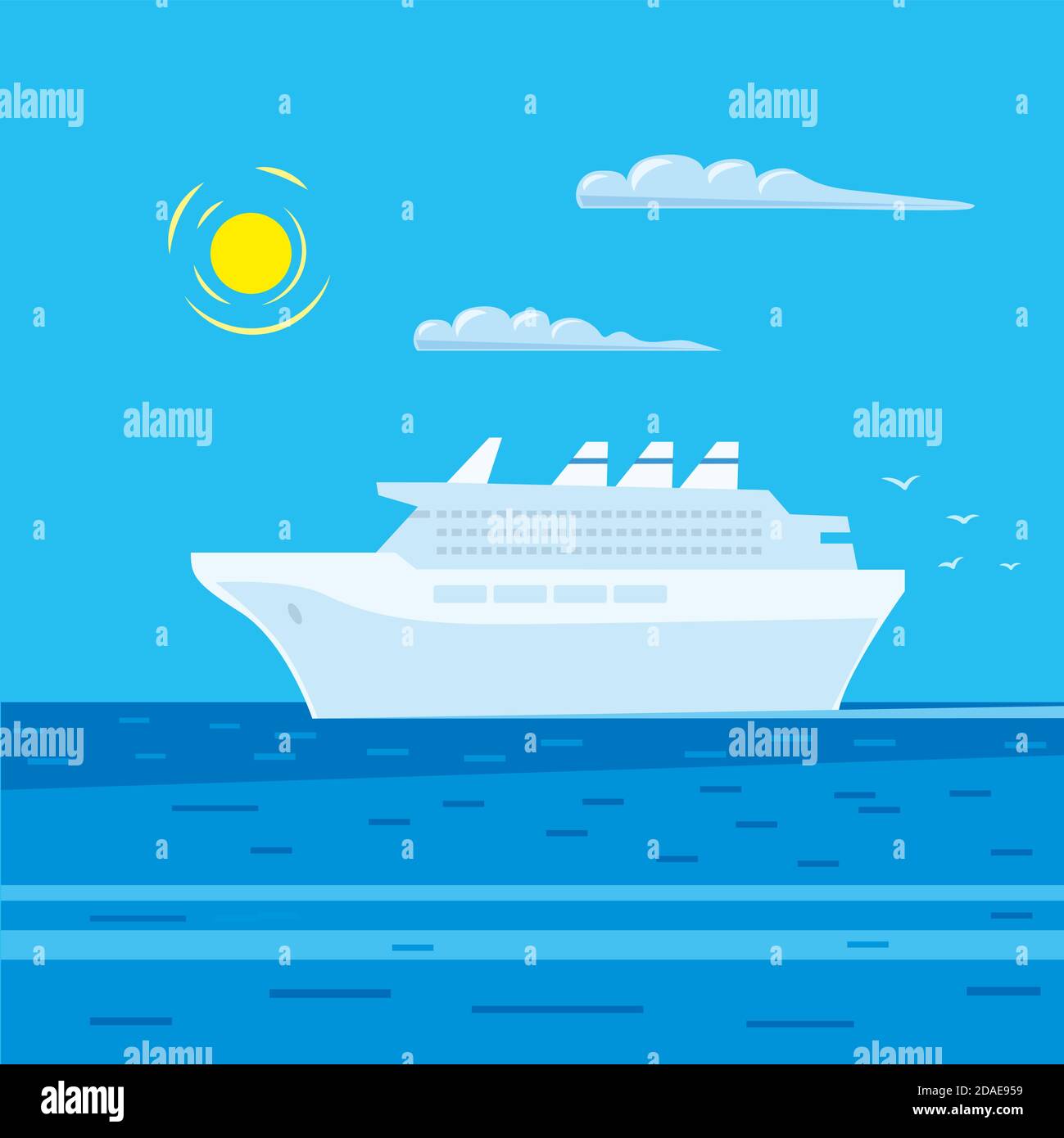 passenger cruise liner in the ocean Stock Vector Image & Art - Alamy