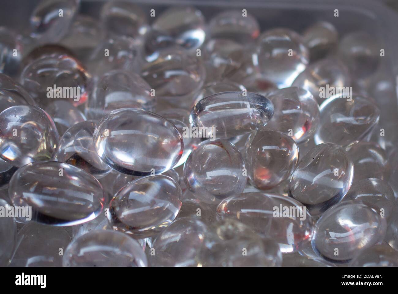 Clear White Rock Crystal QUARTZ Tumbled and Polished Gemstones Stock ...