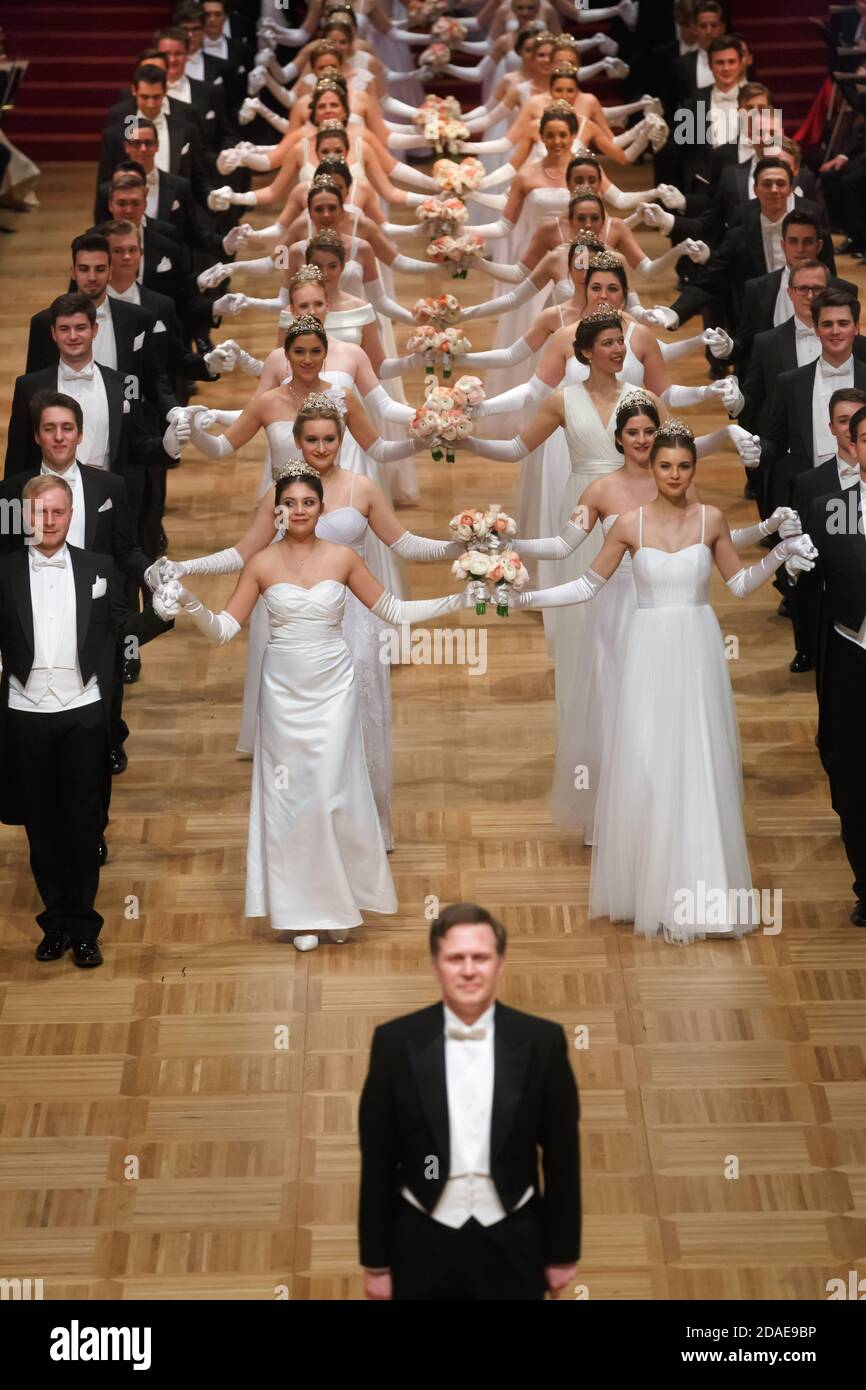 VIENNA, AUSTRIA - Feb 09: Vienna Opera Ball is an annual Austrian ...