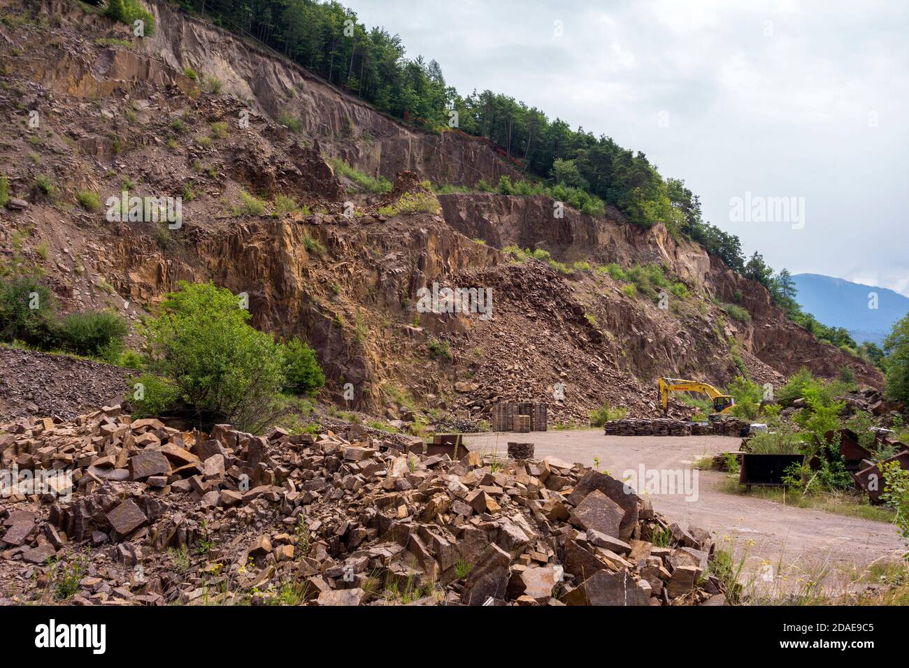 Porphyry Quarry at Cembra, Trentino - Südtirol, Italy Stock Photo - Alamy