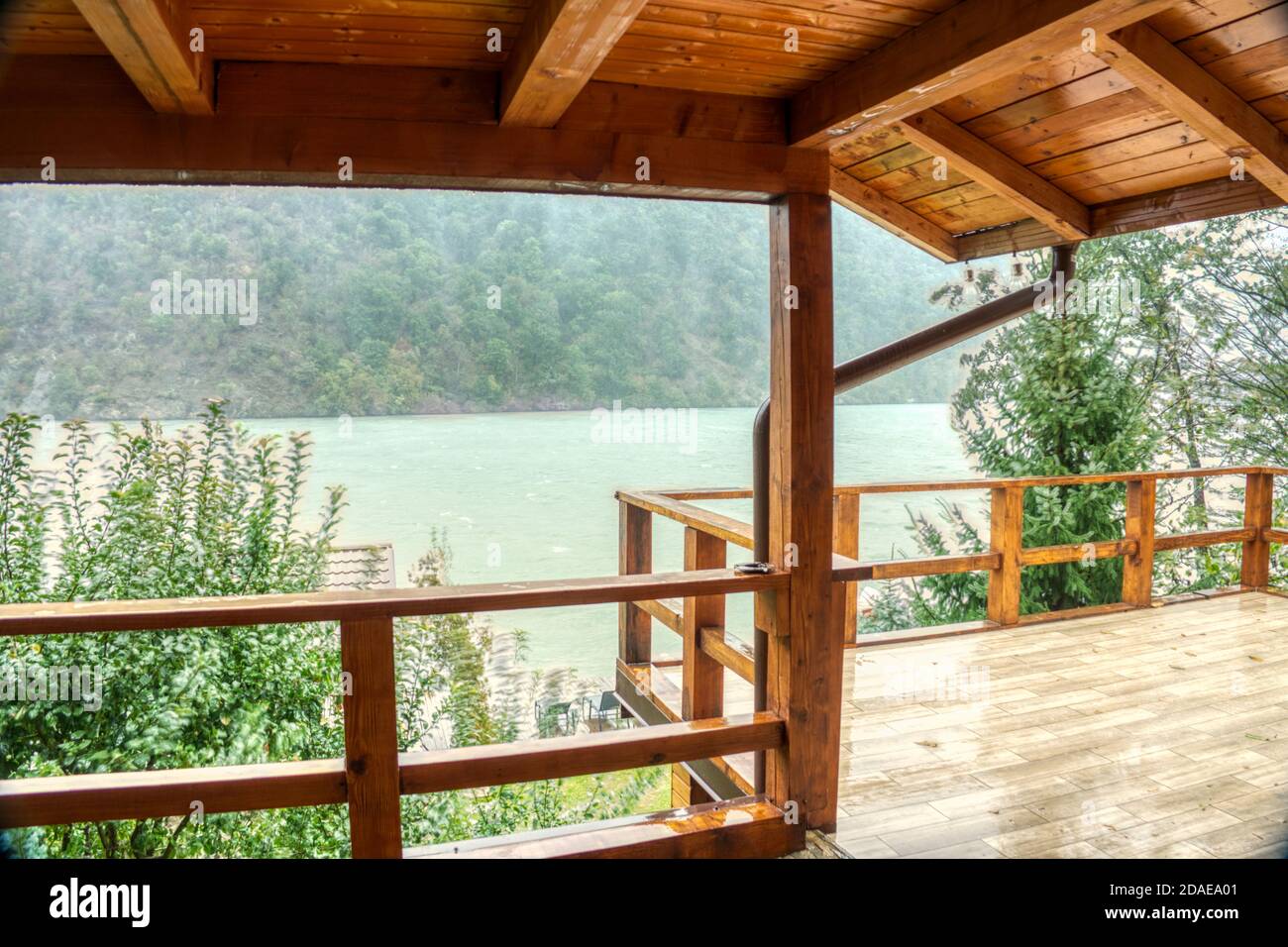 Heavy pouring rain over mountain hi-res stock photography and images ...