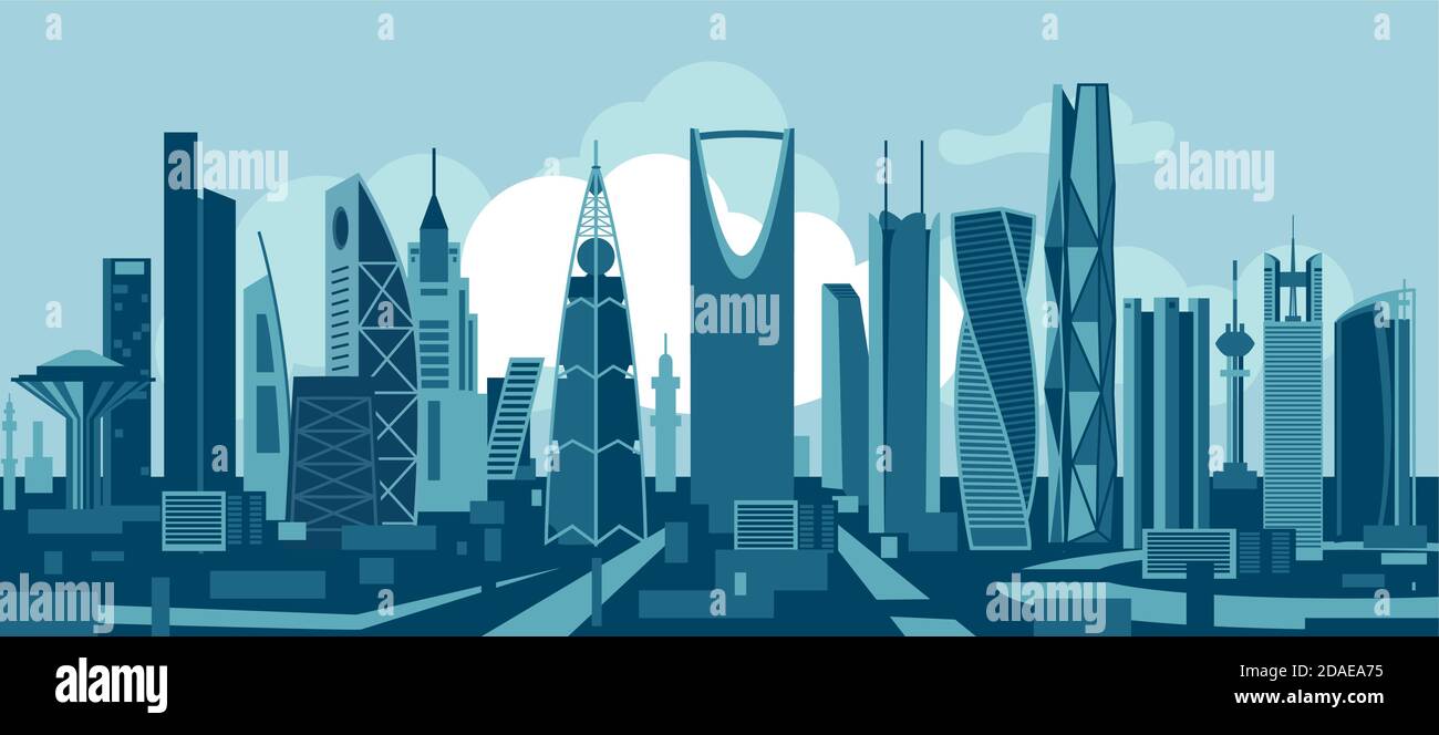 Riyadh Saudi Arabia skyline Stock Vector Image & Art - Alamy
