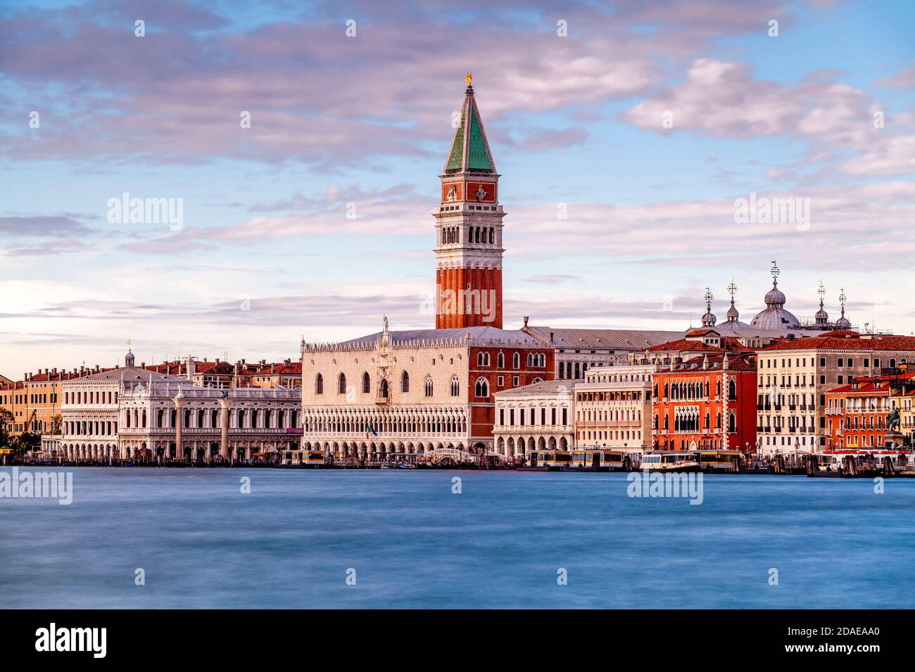 A View Of The Historic Waterfront Buildings Of Venice, Venice, Italy ...