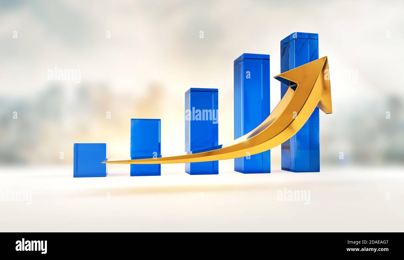 Financial growth and success profits statistics chart. Corporate ...