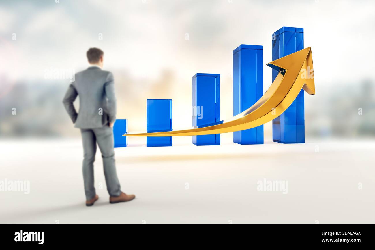 Business growth and success profits statistics chart. Corporate ...