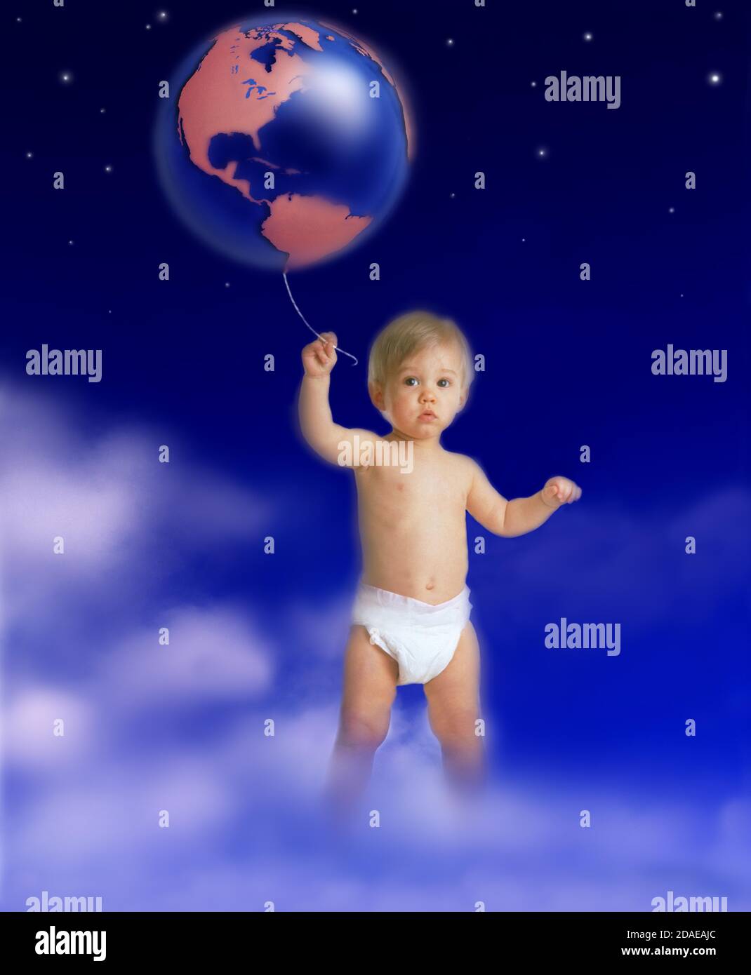 Child balloon world map hi-res stock photography and images - Alamy