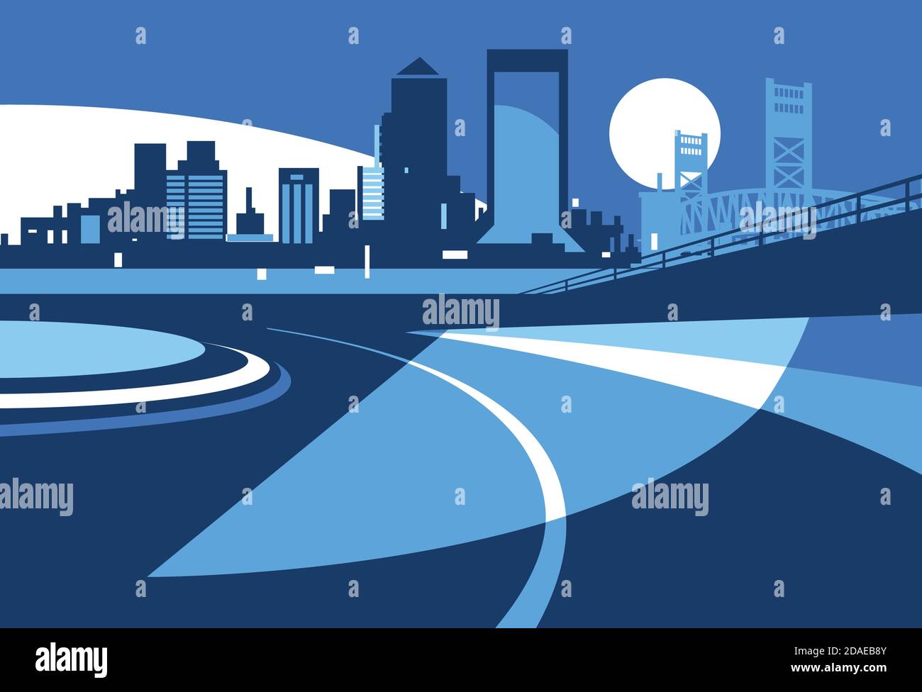 Jacksonville Florida skyline Stock Vector Image & Art - Alamy