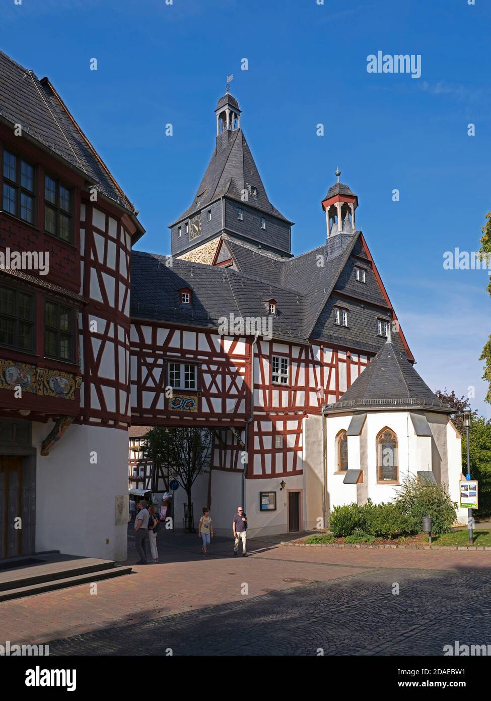 Old town, half-timbered houses, Obertorturm, city and tower museum, Bad ...