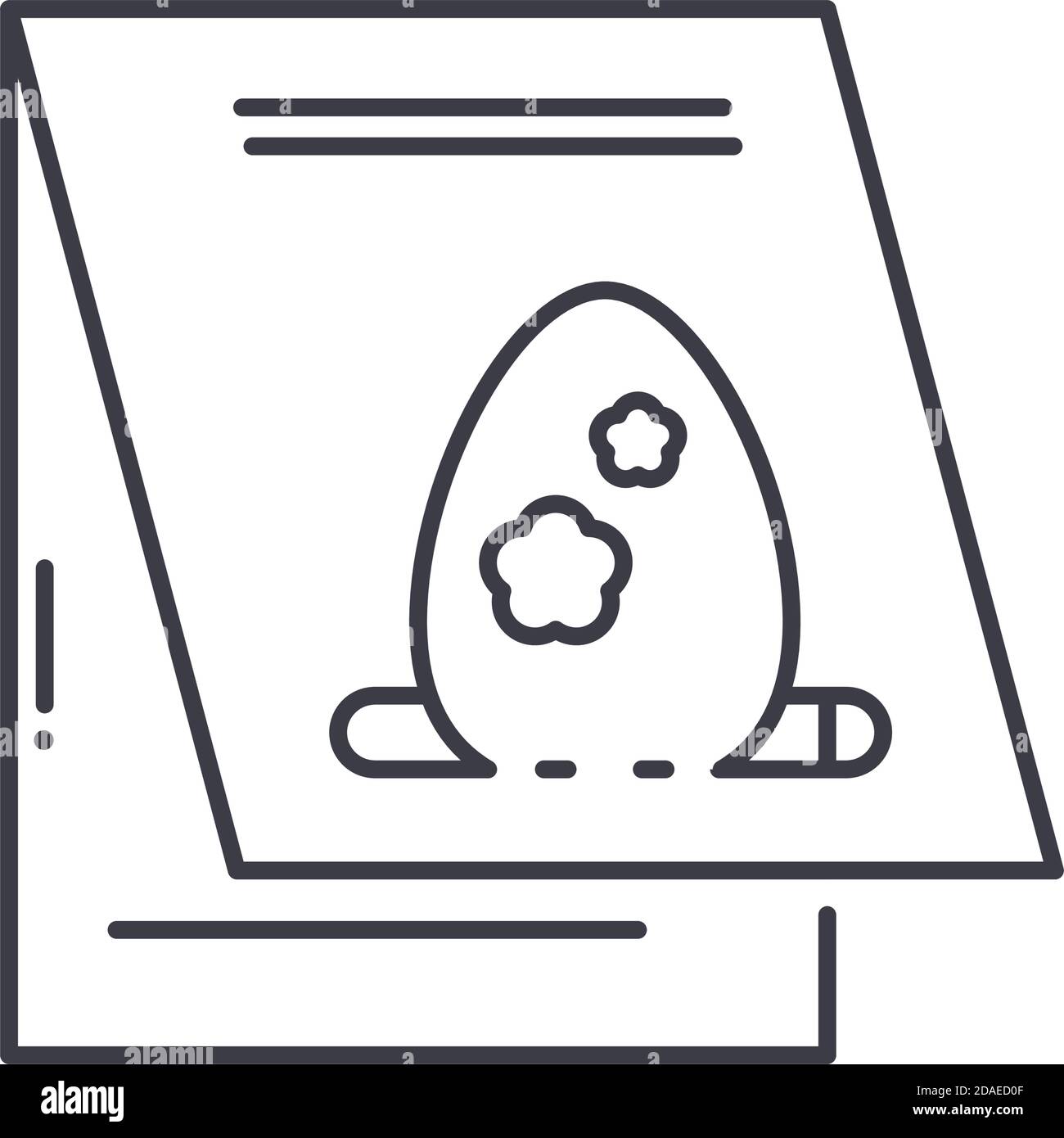 Blessing card icon, linear isolated illustration, thin line vector, web ...