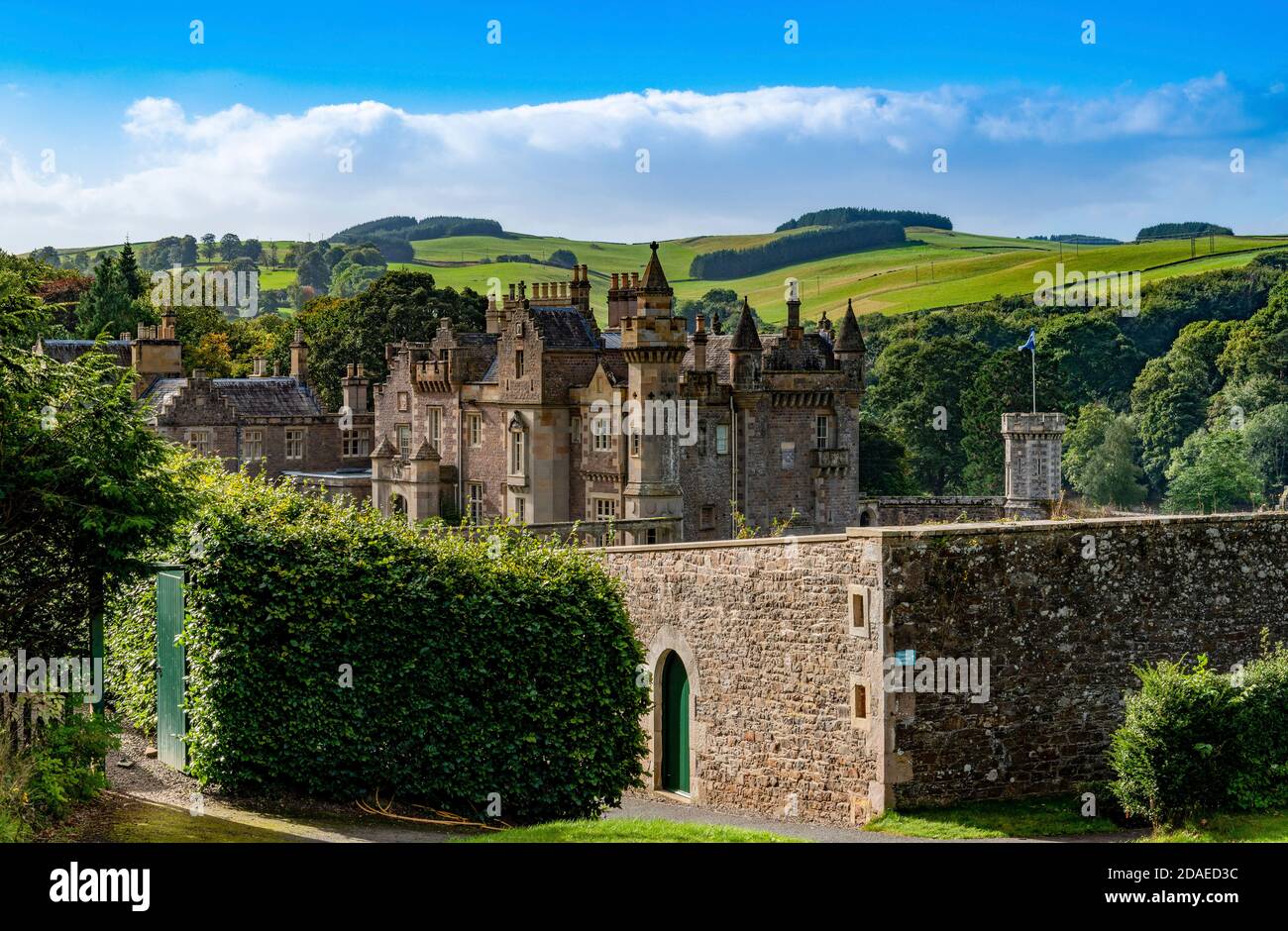 Abbotsford House, residence of the writer Sir Walter Scott, Melrose ...