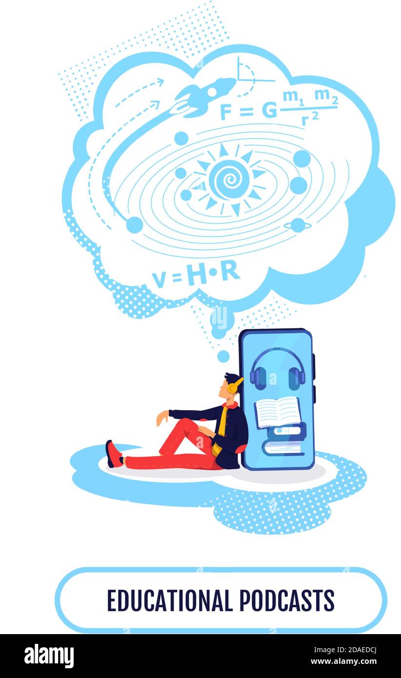 Ebook for science class flat concept vector illustration Stock Vector ...