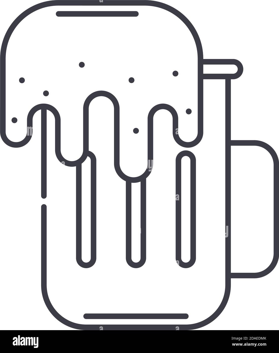 Beer icon, linear isolated illustration, thin line vector, web design ...