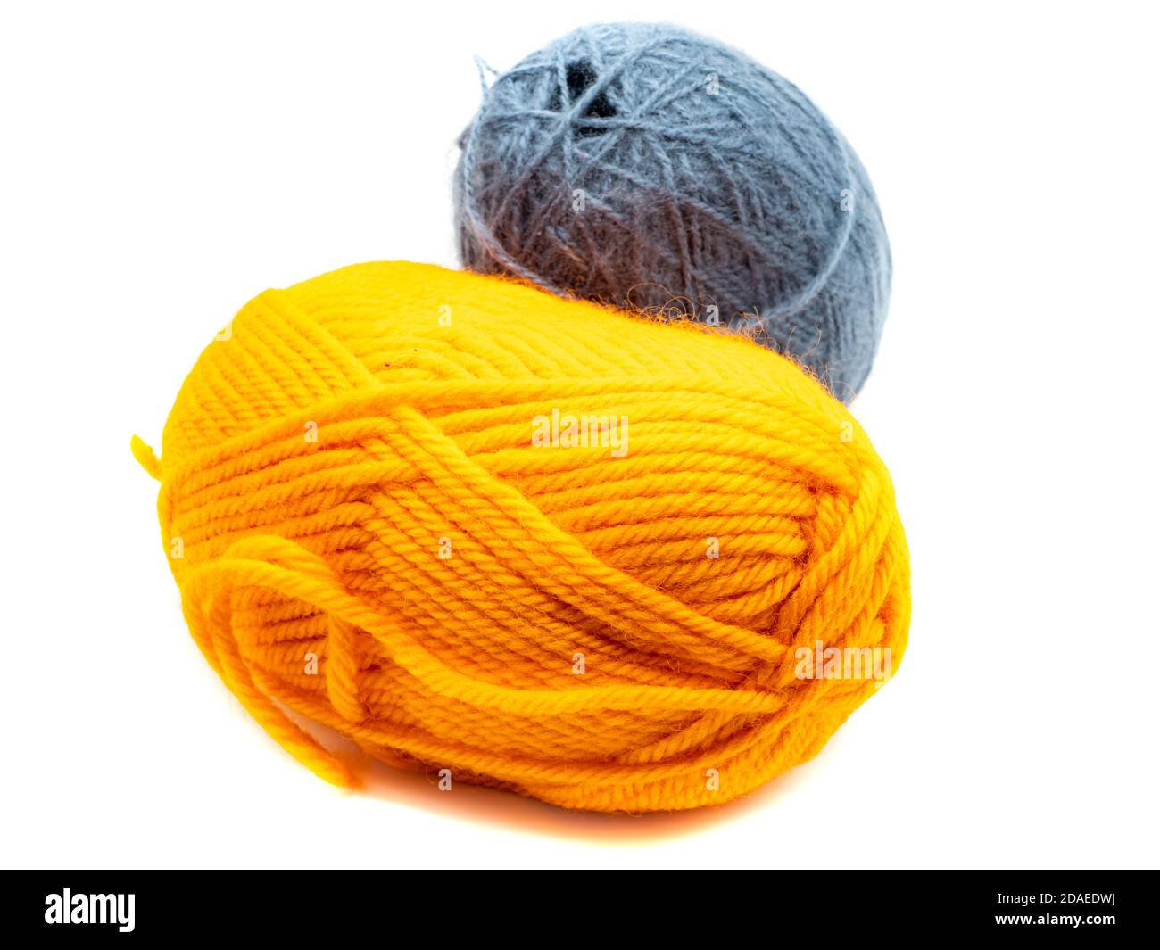 Wool and yarn isolated on white background Stock Photo - Alamy