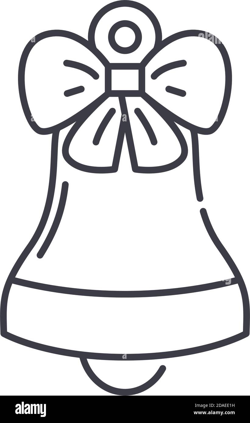 Bell concept icon, linear isolated illustration, thin line vector, web ...