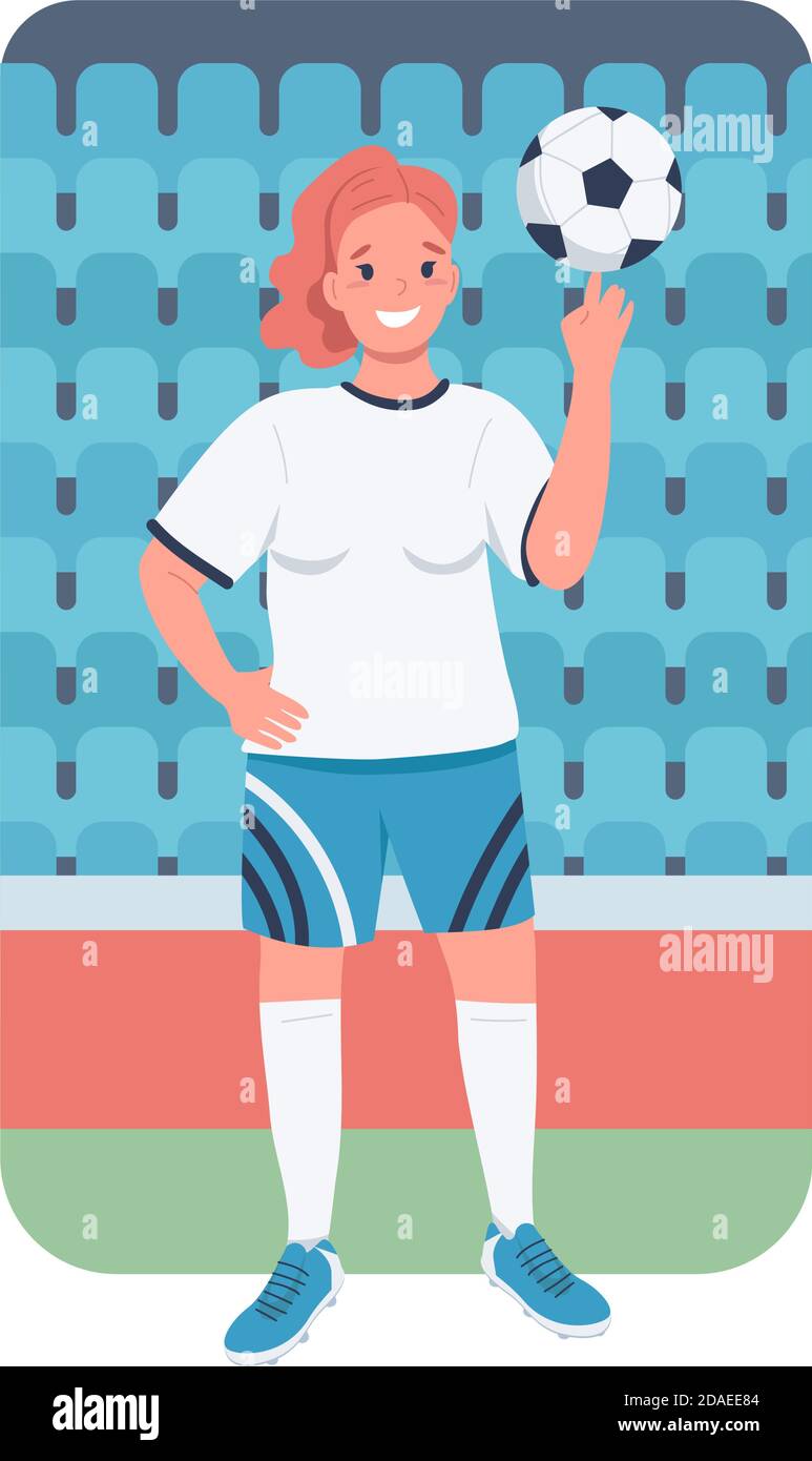 Footballer female woman Stock Vector Images - Alamy