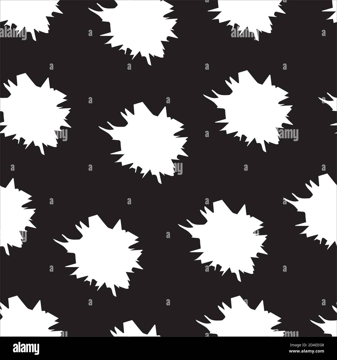 Vector seamless pattern with blotches, spots. Pattern on black ...