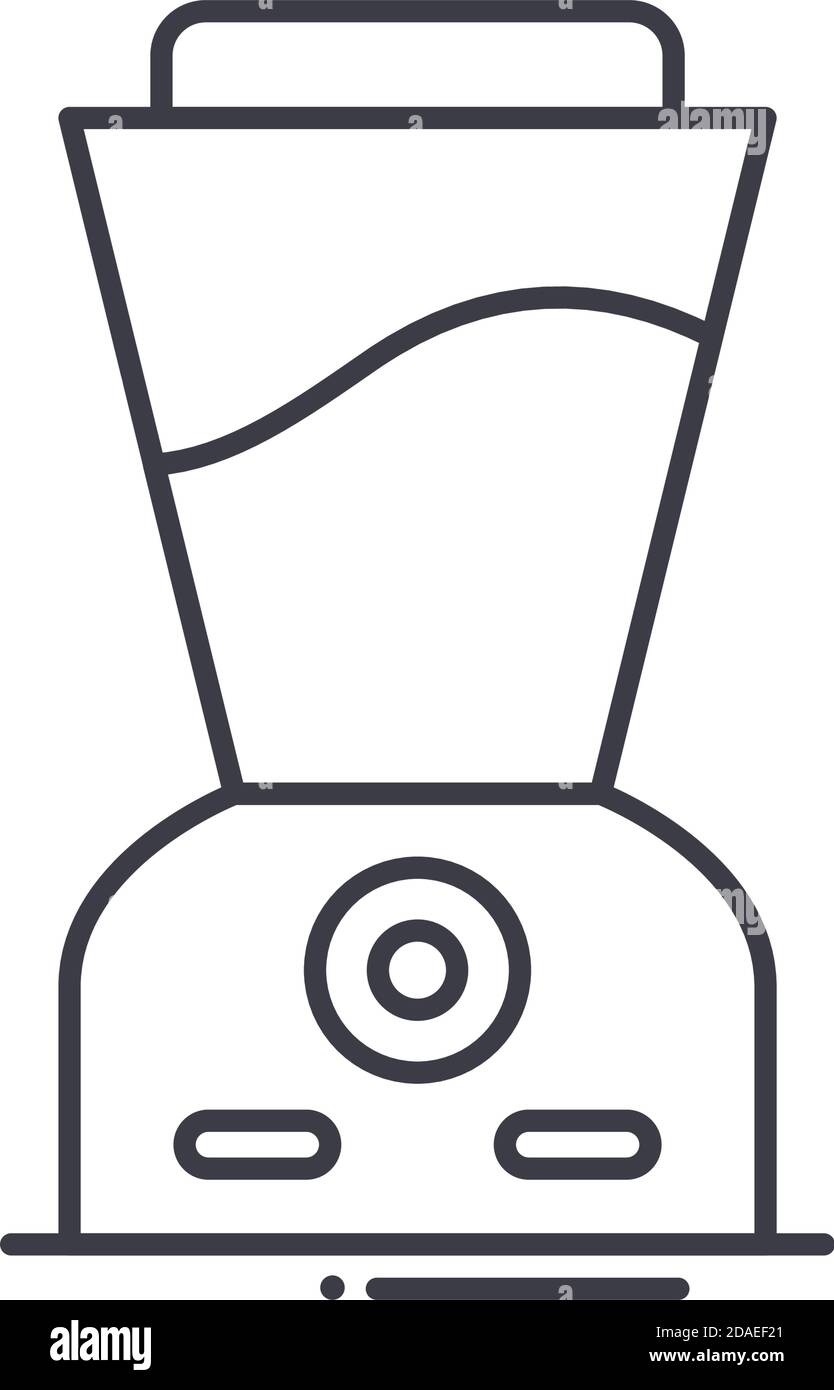 Blender icon, linear isolated illustration, thin line vector, web ...