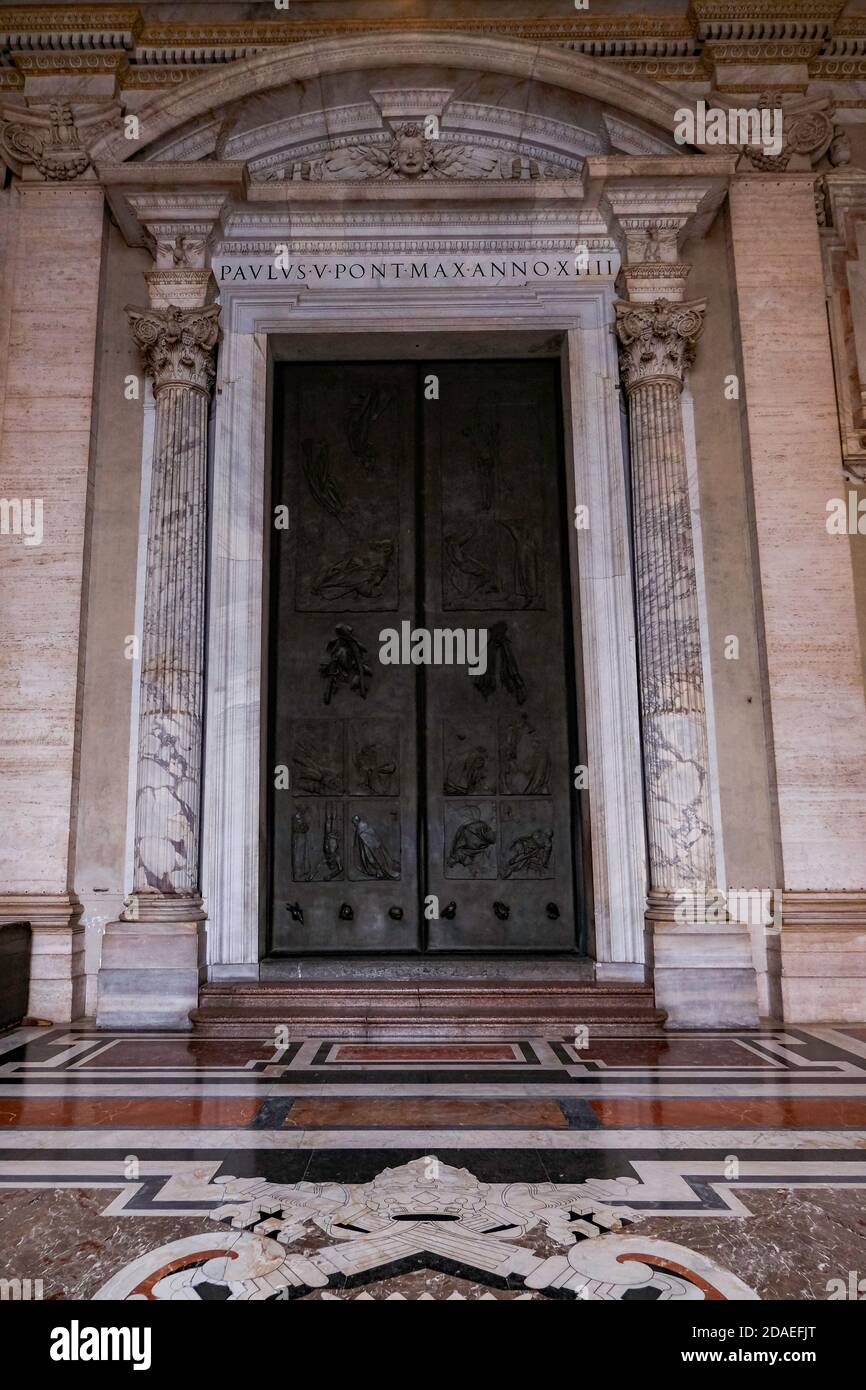 Huge Door of Basilica di San Pietro / Saint Peter Catholic Church ...