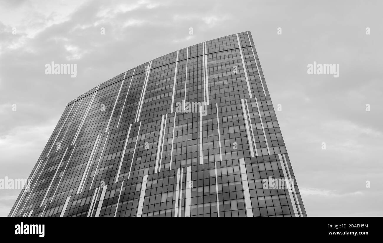 Kyiv, Ukraine - Mar. 30, 2020: 101 Tower business center glass building ...