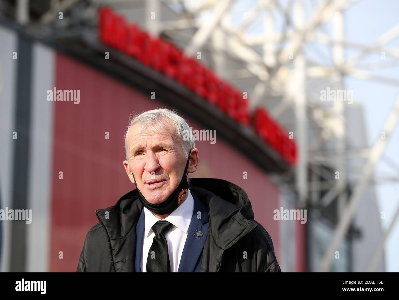 Former Manchester United player Pat Crerand outside Old Trafford on the ...