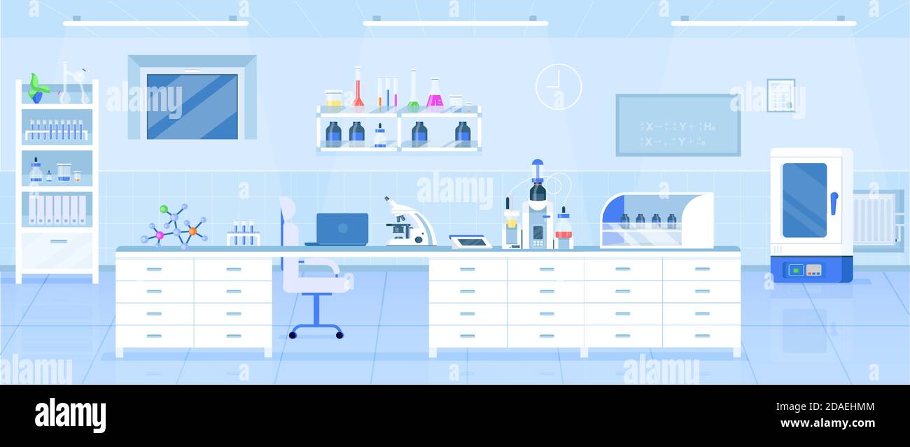 Science laboratory room empty lab Stock Vector Images - Alamy