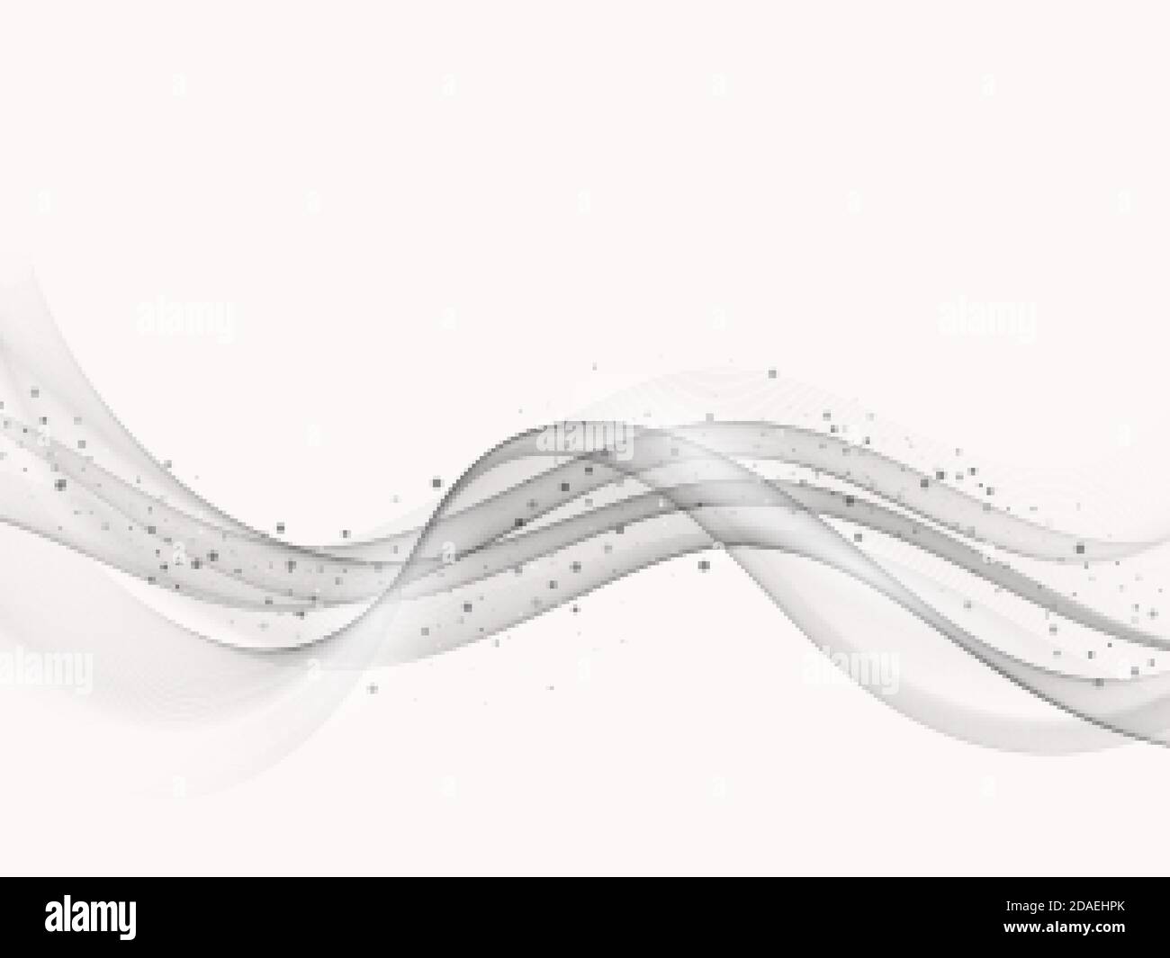 Gray wave design element with glitter effect Gray wave flow Stock ...