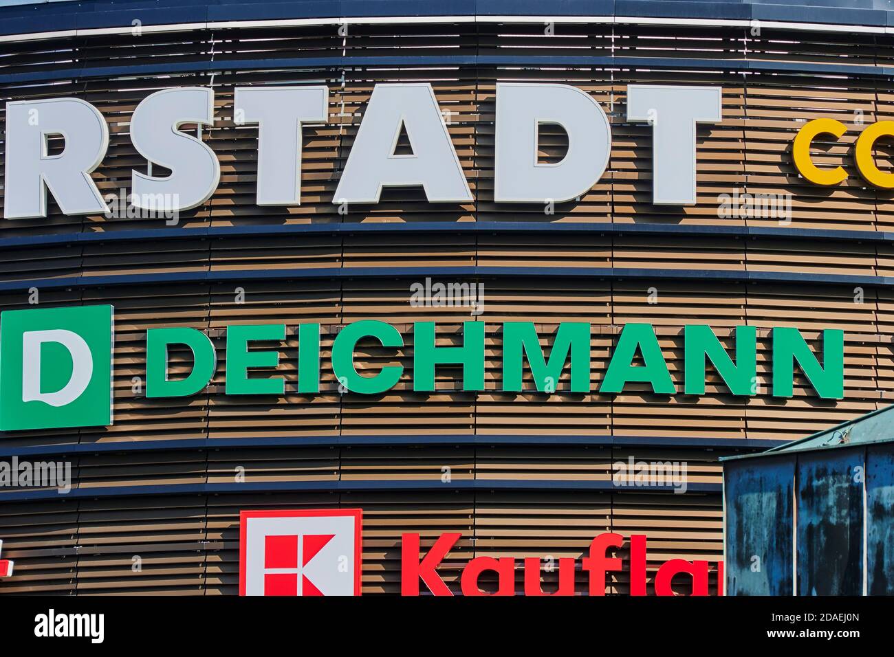 Berlin, Germany - September 17, 2020: Advertising space with different ...