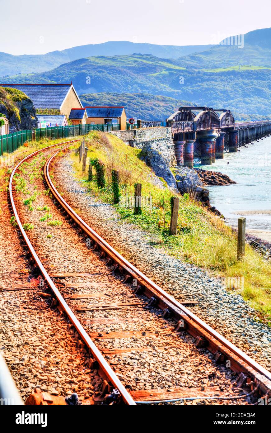 Barmouth Bridge, or Barmouth Viaduct is a Grade II* listed single-track ...