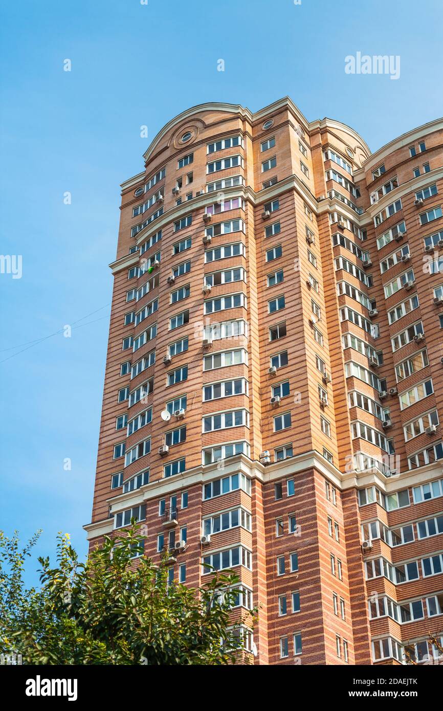 KIEV, UKRAINE - Aug. 03, 2012: Typical modern residential building in ...