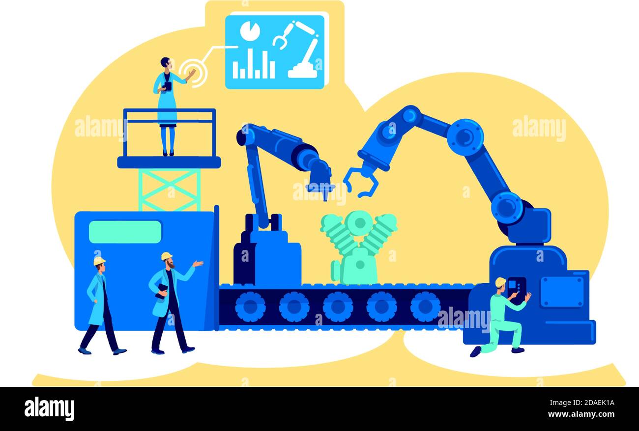 Modern factory flat concept vector Stock Vector Image & Art - Alamy