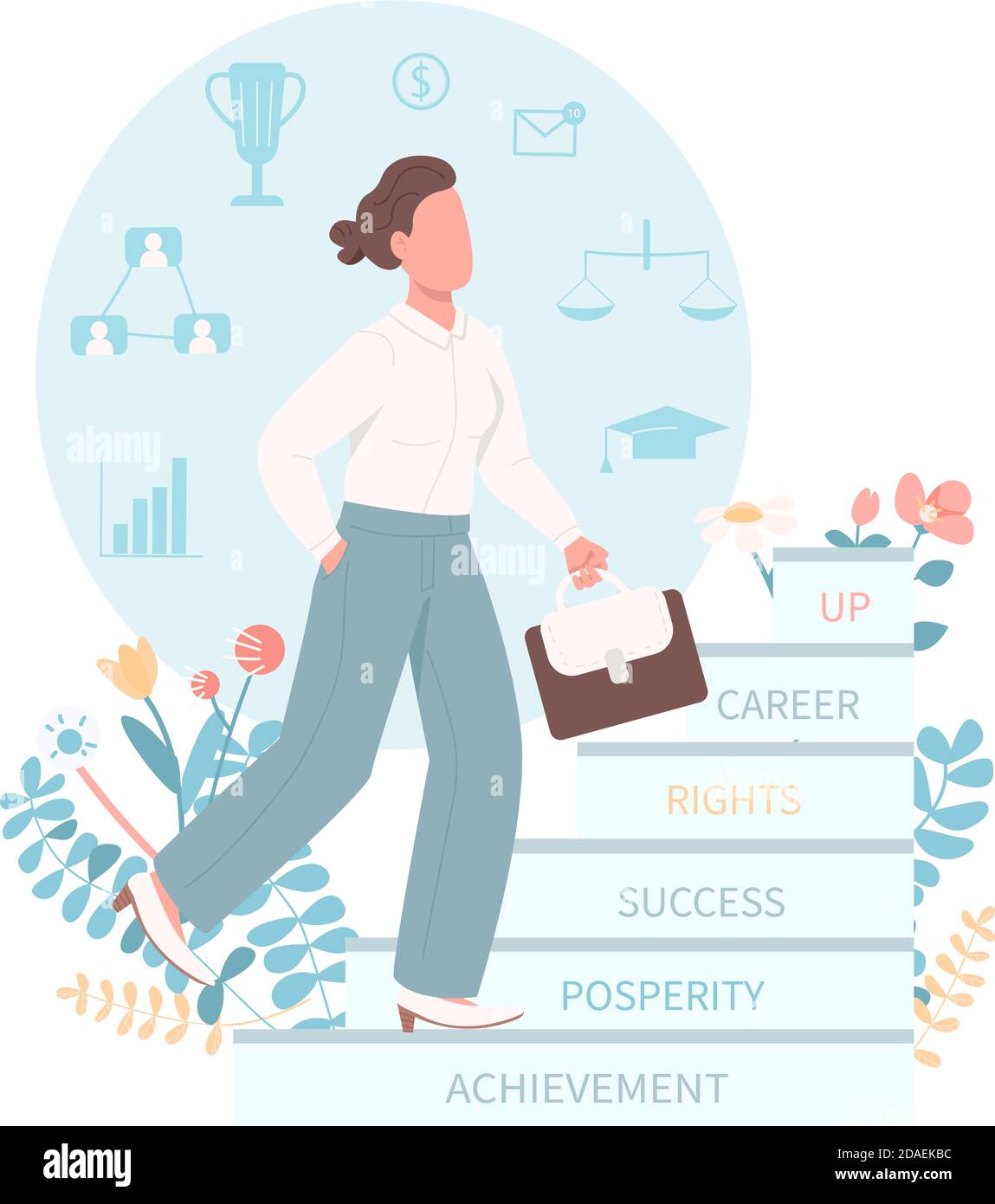 Career woman flat color vector faceless character Stock Vector Image ...