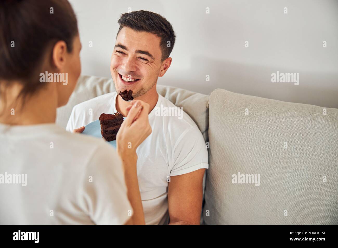 Man being fed hi-res stock photography and images - Alamy