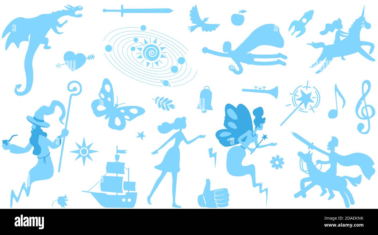 Fantasy dream flat concept vector illustration Stock Vector Image & Art ...