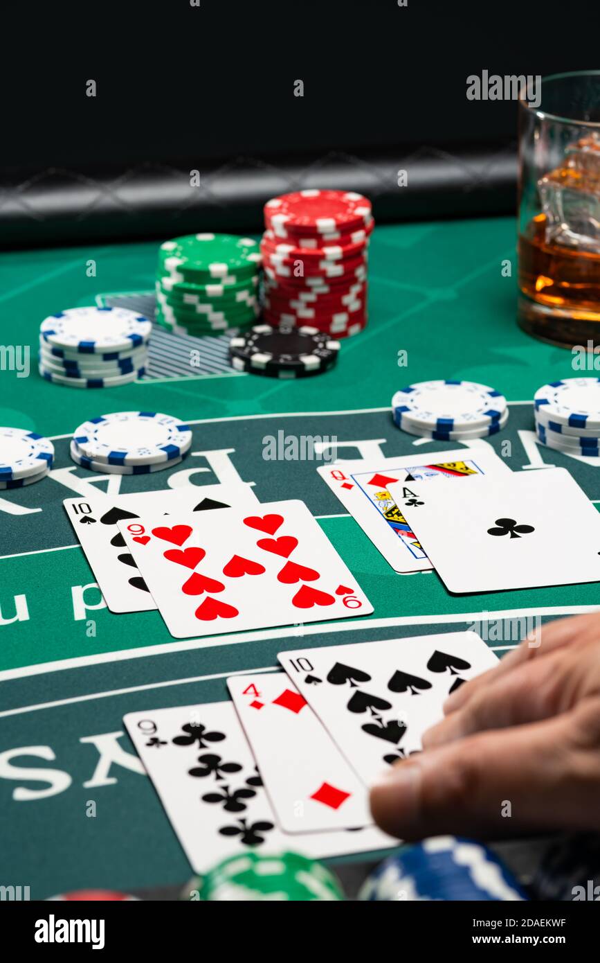 Blackjack table hi-res stock photography and images - Alamy