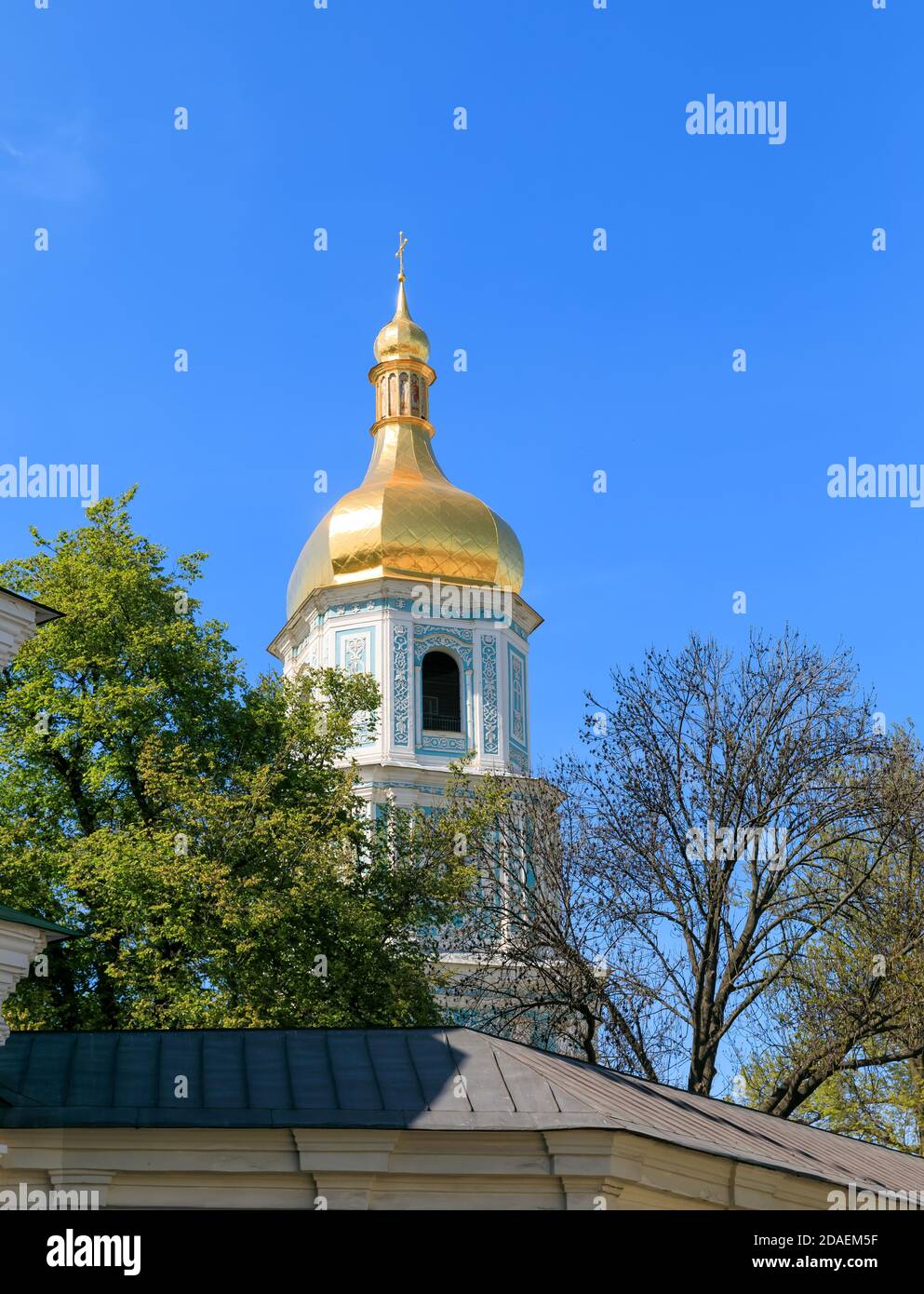 Kyiv in spring time. Saint Sophia Cathedral in Kyiv is an outstanding ...