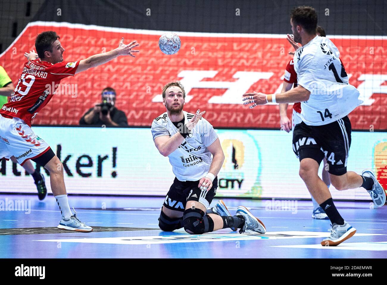 Aalborg, Denmark. 11th Nov, 2020. Rene Toft Hansen (19) of Bjerringbro ...