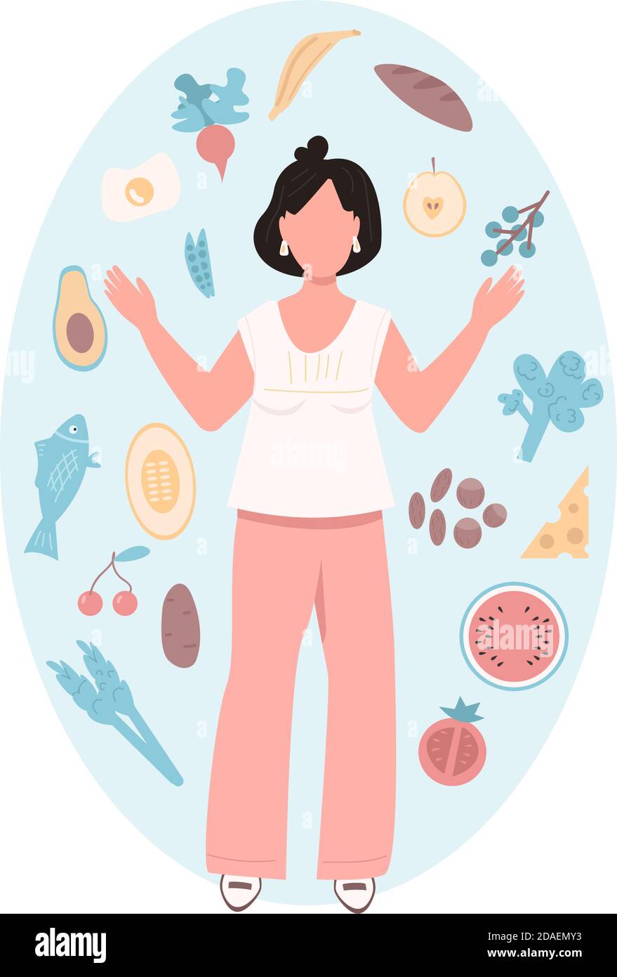 Healthy woman flat vector character Stock Vector Image & Art - Alamy