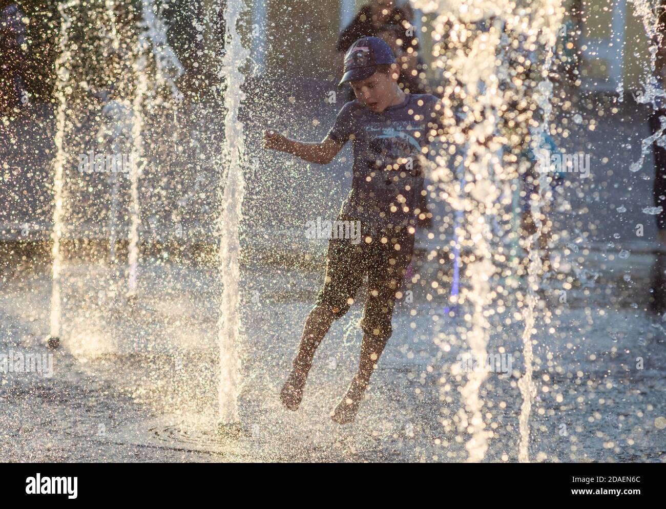 KIEV, UKRAINE - Jun 05, 2018: Cheerful and happy children playing in a ...