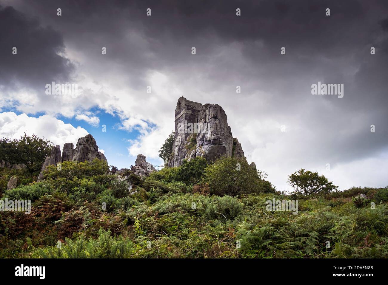The ruins of the atmospheric 15th century Roche Rock Hermitage in ...