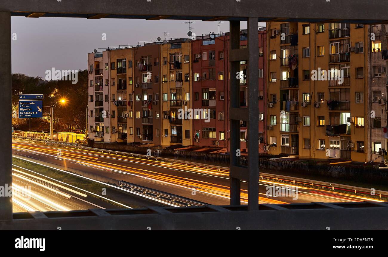 Building Facade in front of a highway Stock Photo - Alamy