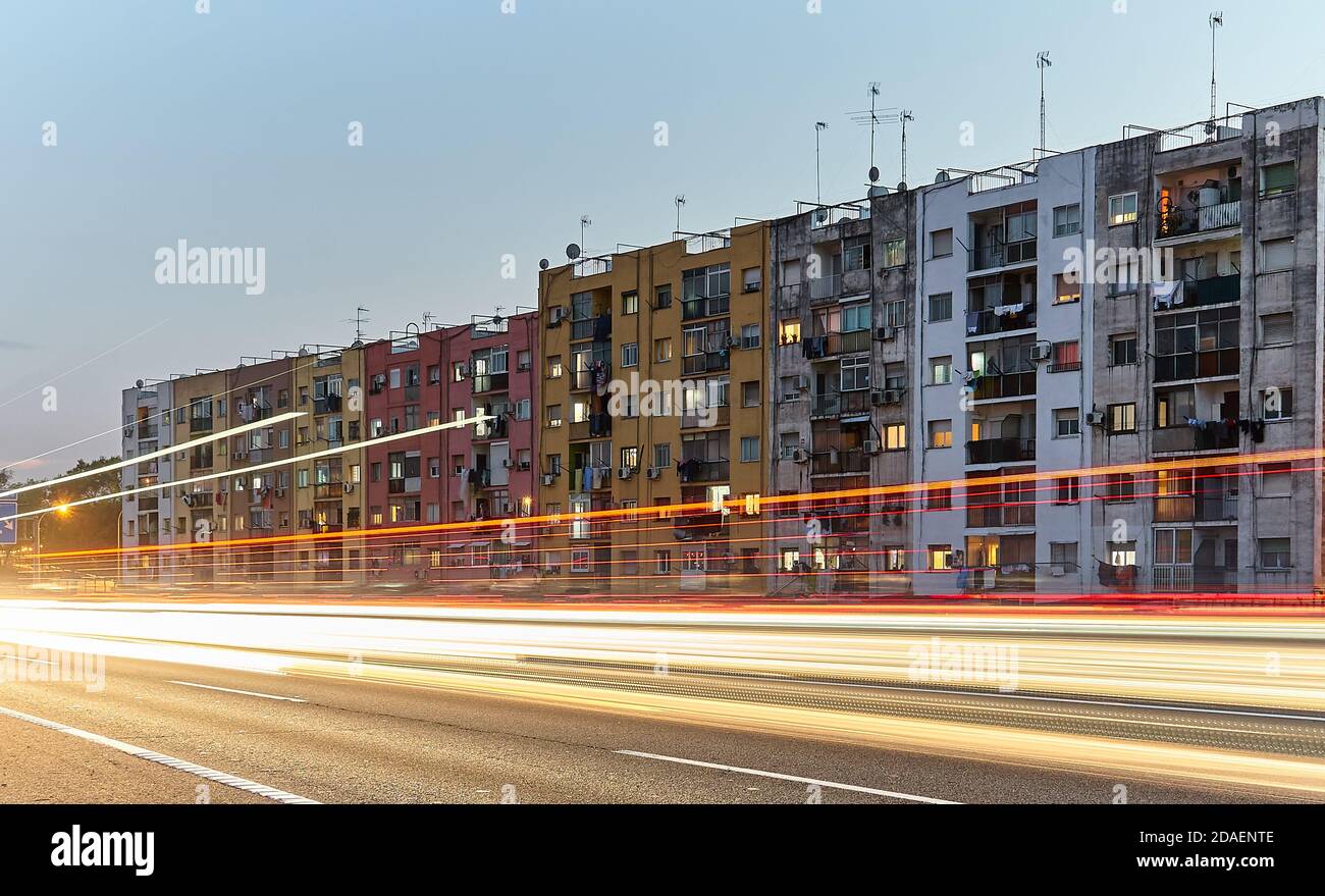 Building Facade in front of a highway Stock Photo - Alamy