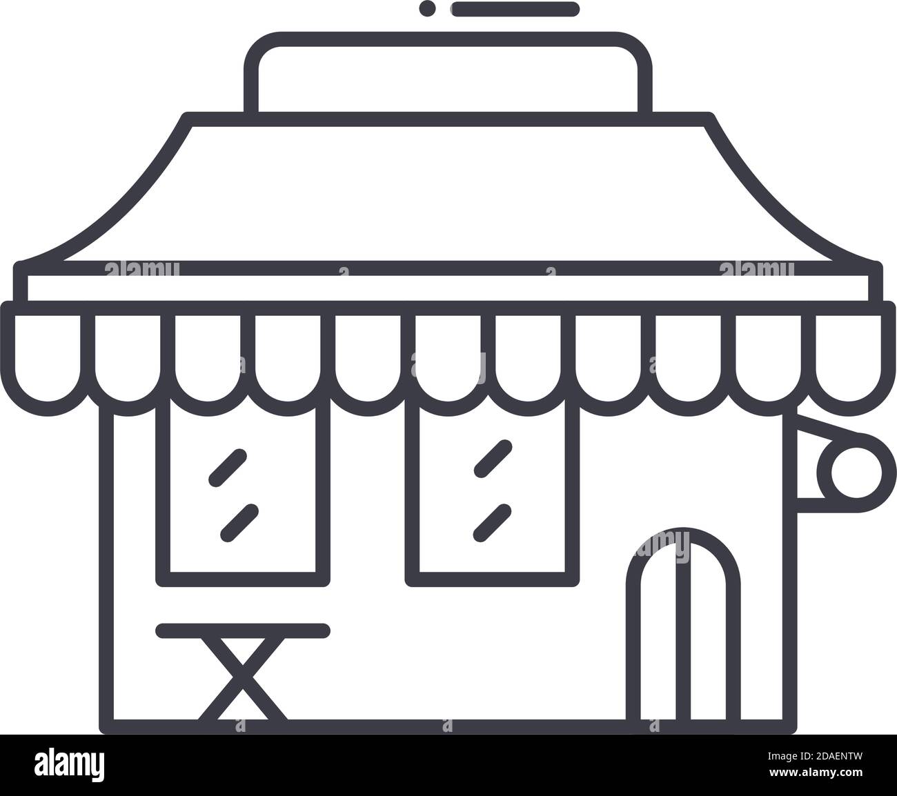 Bistro icon, linear isolated illustration, thin line vector, web design ...