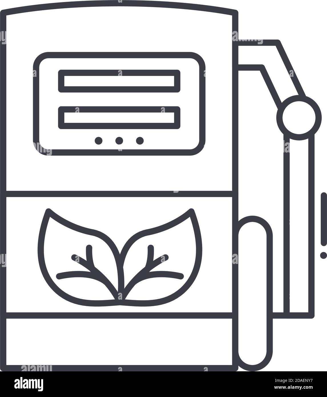 Biofuel icon, linear isolated illustration, thin line vector, web ...