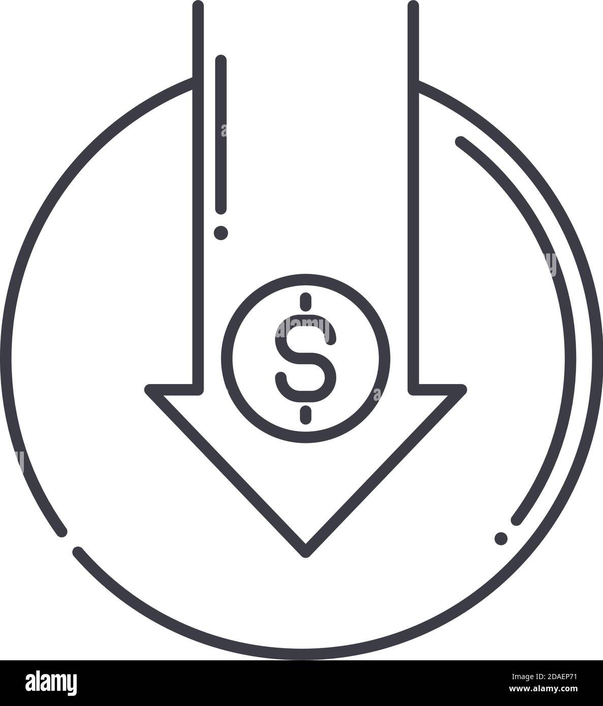 Base income icon, linear isolated illustration, thin line vector, web ...