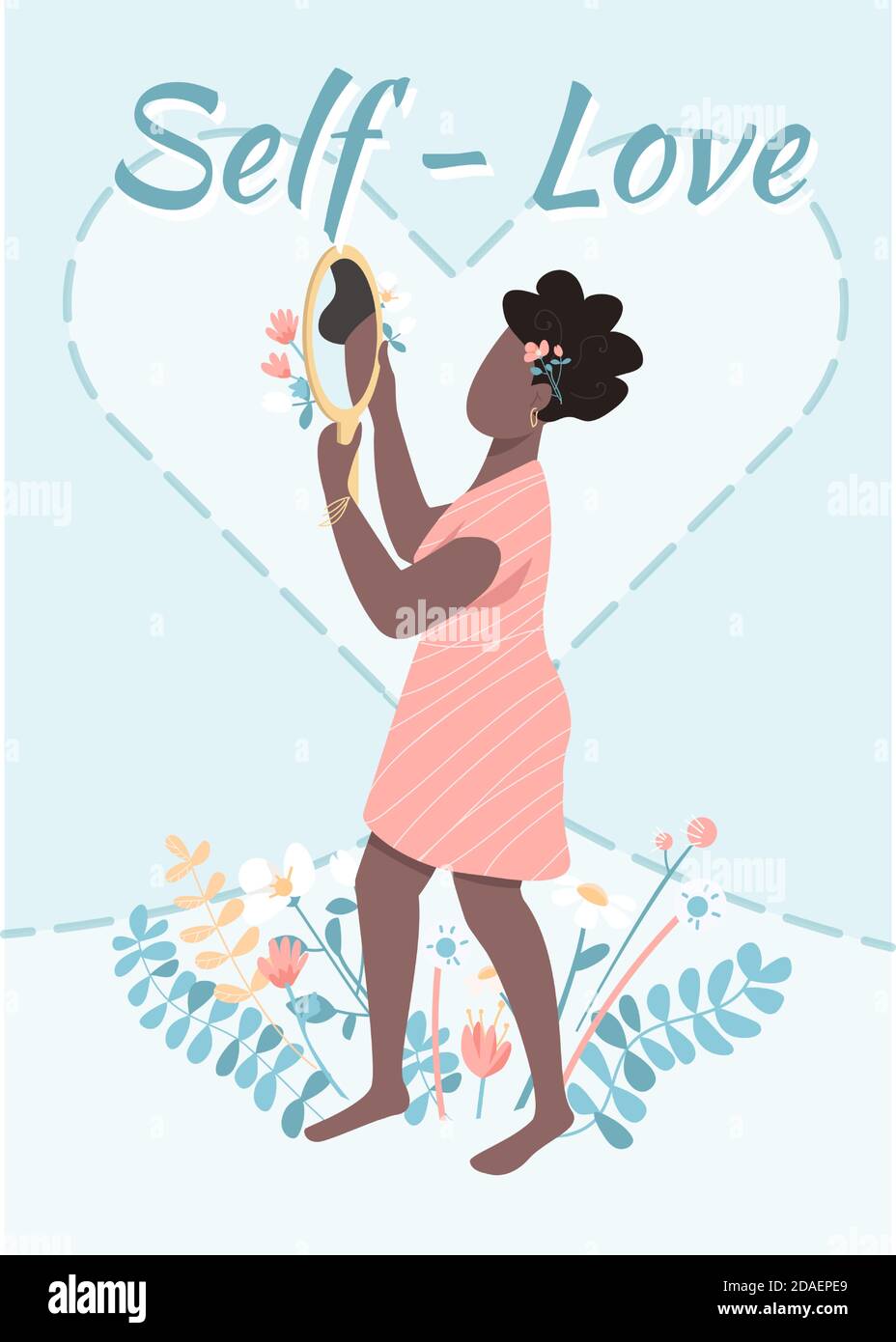 Self love poster flat vector template Stock Vector Image & Art - Alamy